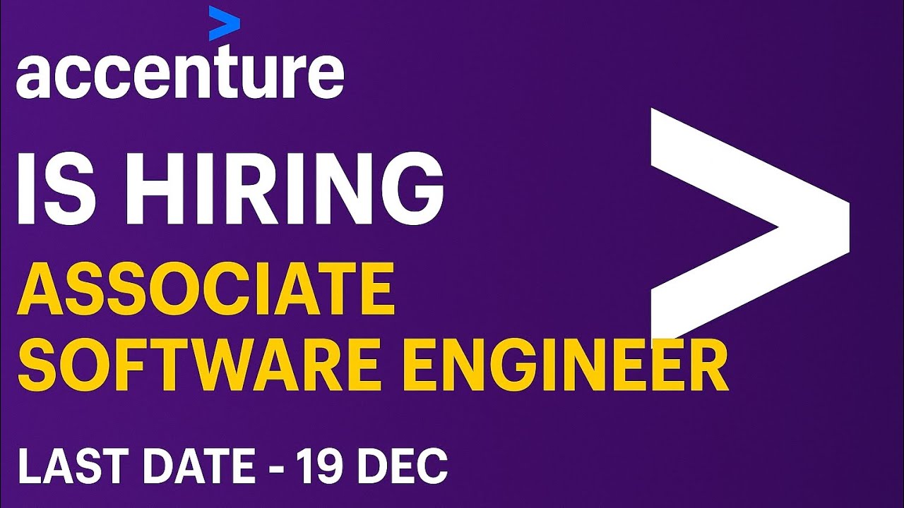 Accenture Associate Software Engineer Hiring 2025 | Eligibility ...