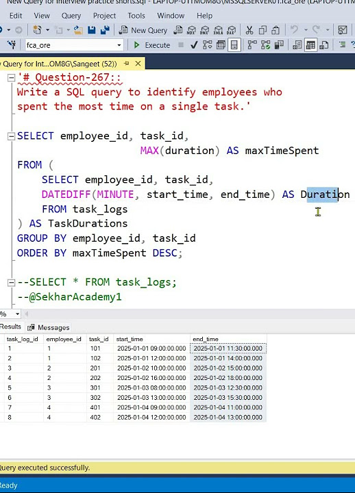 Sql Interview Question 268 Shorts Ytshorts Youtubeshorts Sql Mysql Query