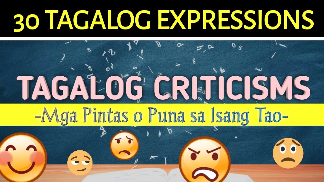 Learn Tagalog Criticisms (English-Tagalog Translation) - YouTube
