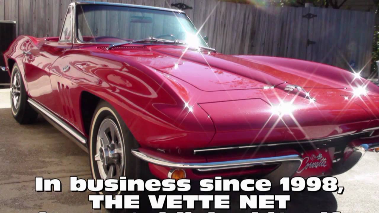 1965 Red Corvette Convertible, Automatic, from THE VETTE NET - YouTube
