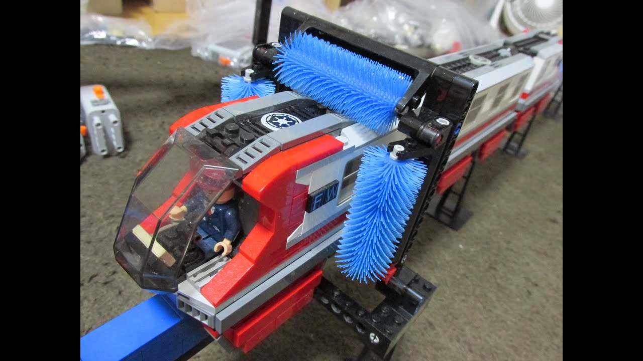 Lego Monorail Washing Device test - YouTube