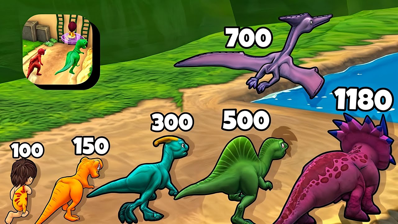 Dinosaur Shifting Run : Dino Evolution game in MAX LEVEL ⭐ Merge ...
