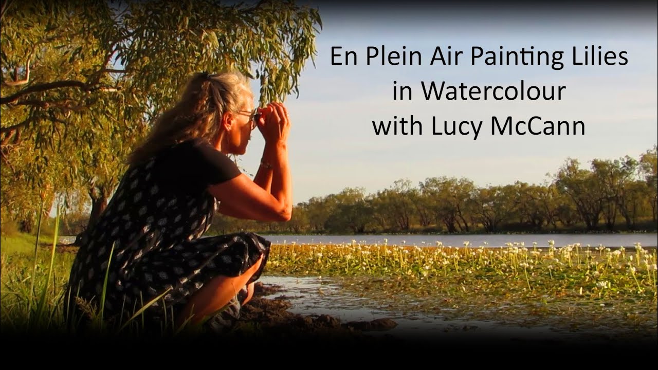 en plein air painting lilies in watercolour with Lucy McCann trailer ...