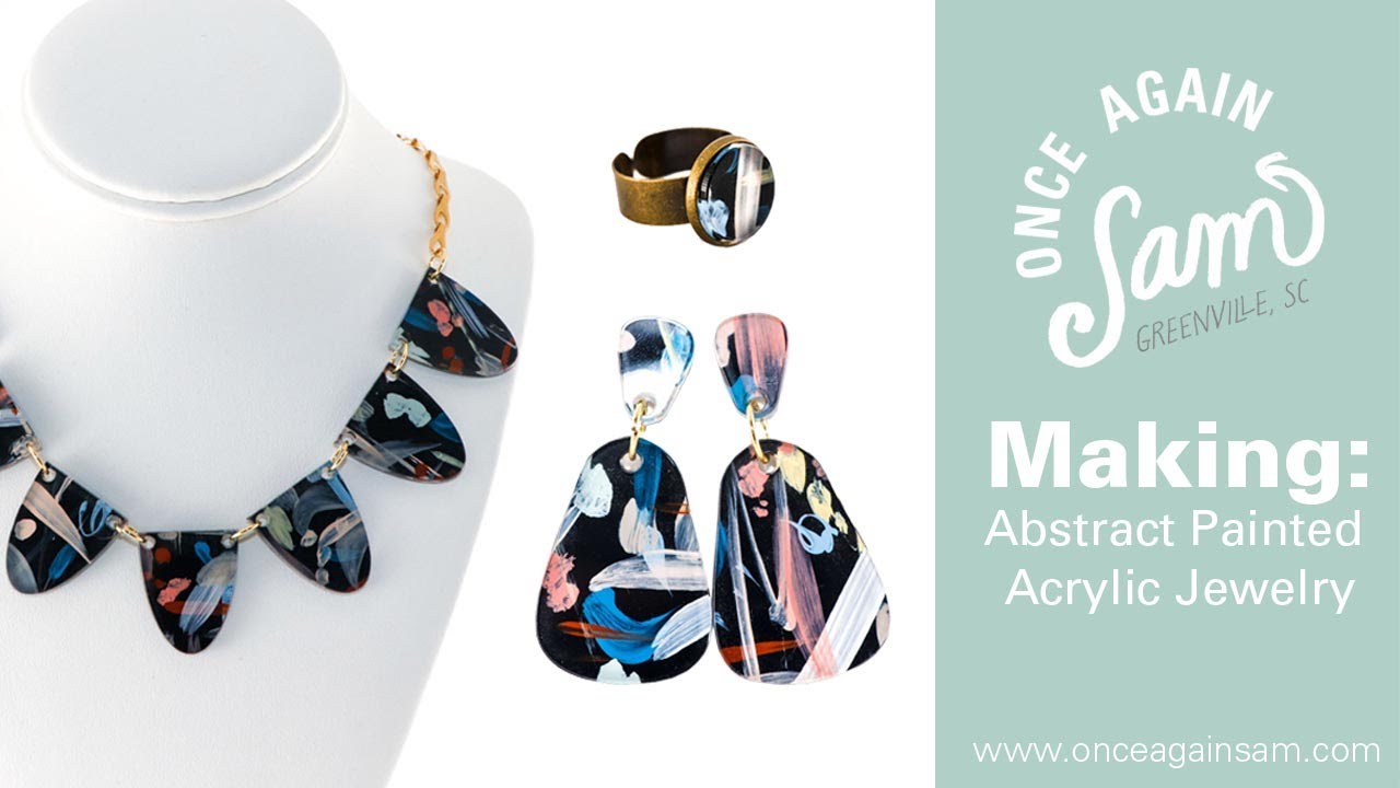 Studio Process: Painted Acrylic Jewelry - YouTube