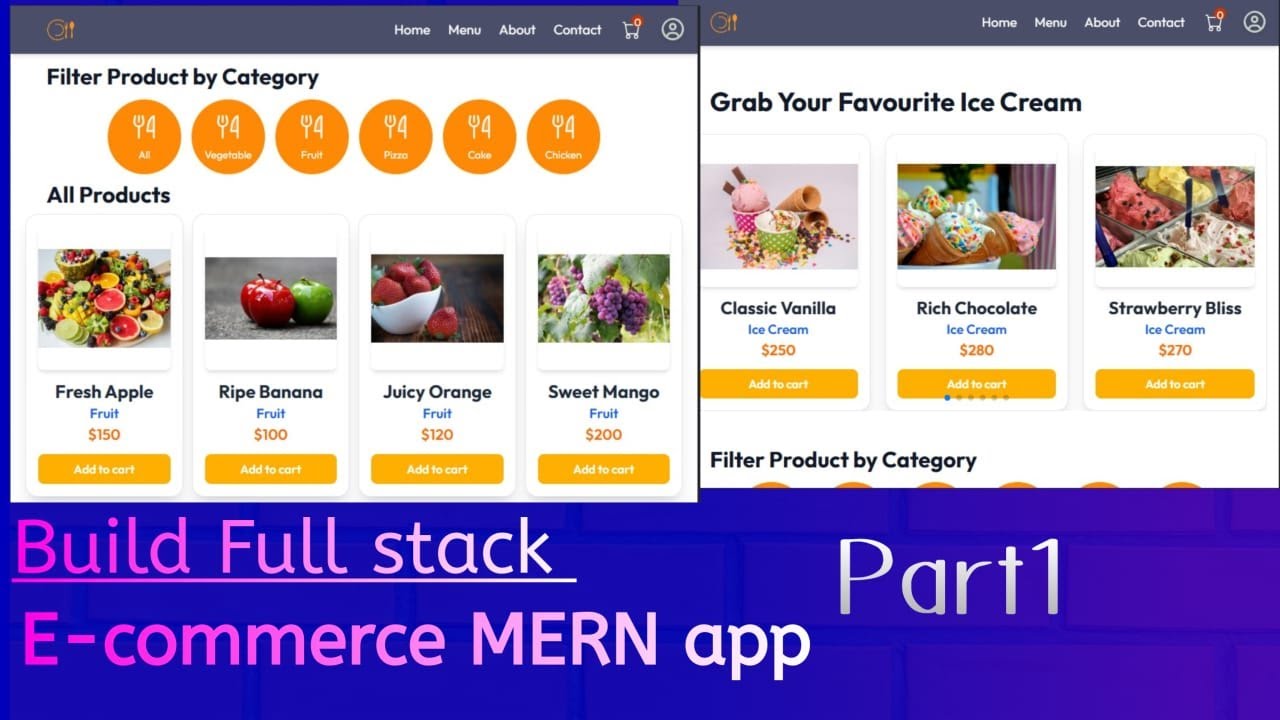 MERN Stack Food Ordering Website - Setup, Pages, Navbar & Signup| Part ...