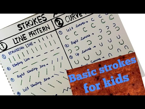 how to teach strokes & pattern to KIDS || Basic strokes for kids ...
