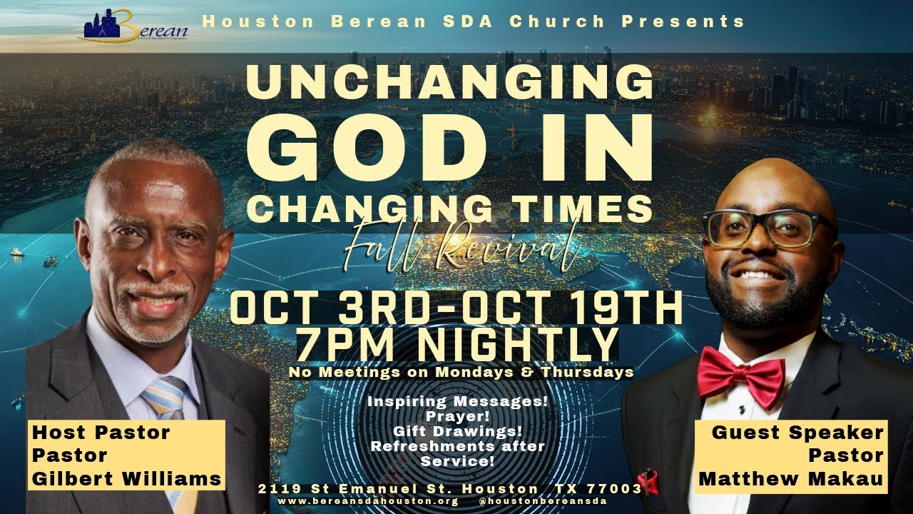 Houston Berean SDA Church | " Why So Many Denominations " - Pastor ...