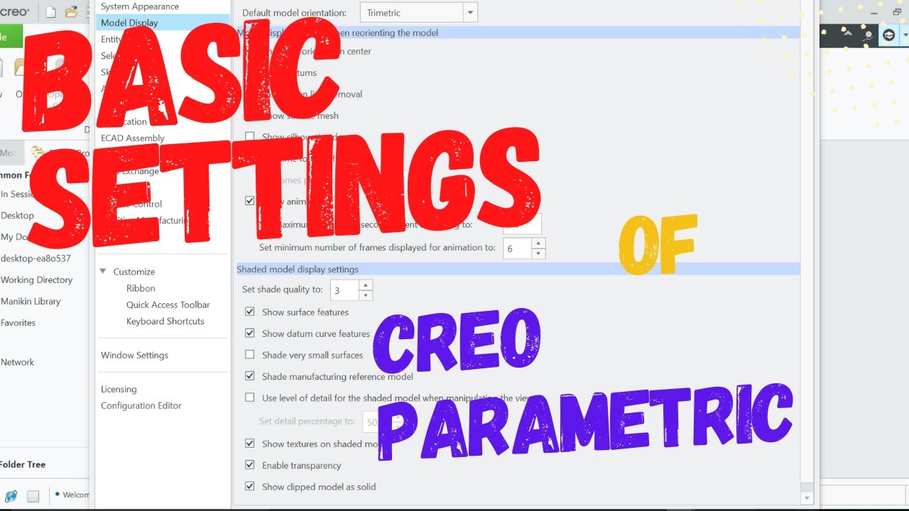 CREO PARAMETRIC SETTINGS | CREO PARAMETRIC BASIC SETTINGS | CREO PARAMETRIC DEFAULT UNIT SETTING ...