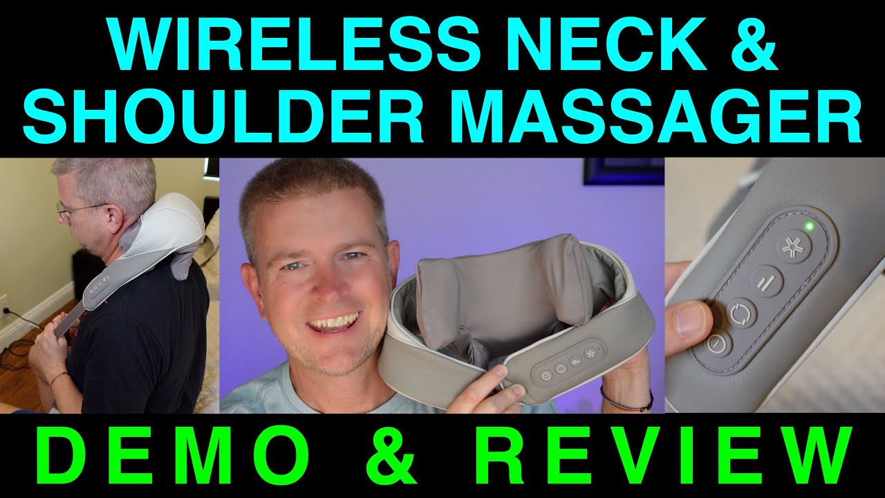Wireless Power Neck and Shoulder Massager with Heat by Morelax Demo ...