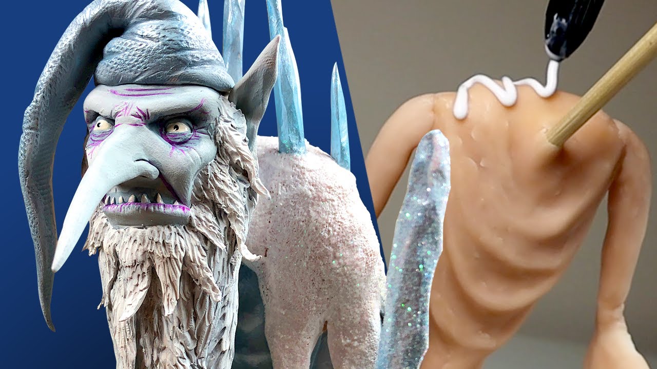 The Winter Warlock - Stop Motion Style Sculpture Process - YouTube
