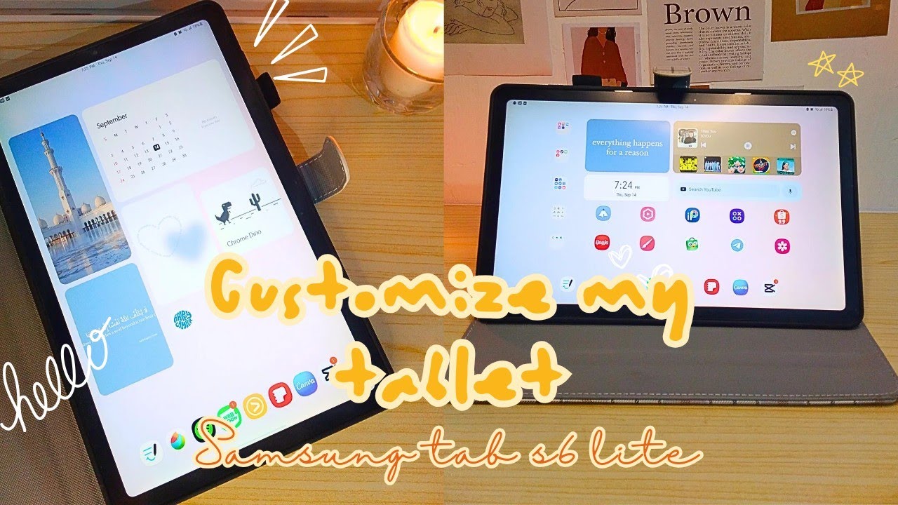 customize my samsung tab 🐳⛅️| samsung tab s6 lite 2022 - YouTube