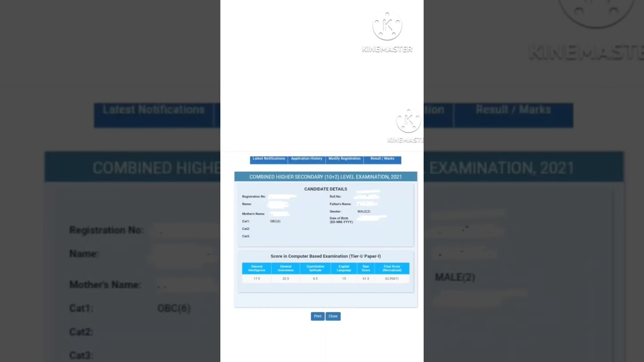 SSC CHSL SCORE CARD 2022 TIER 1 || SSC CHSL MARKS || SCORE CARD 2021 # ...