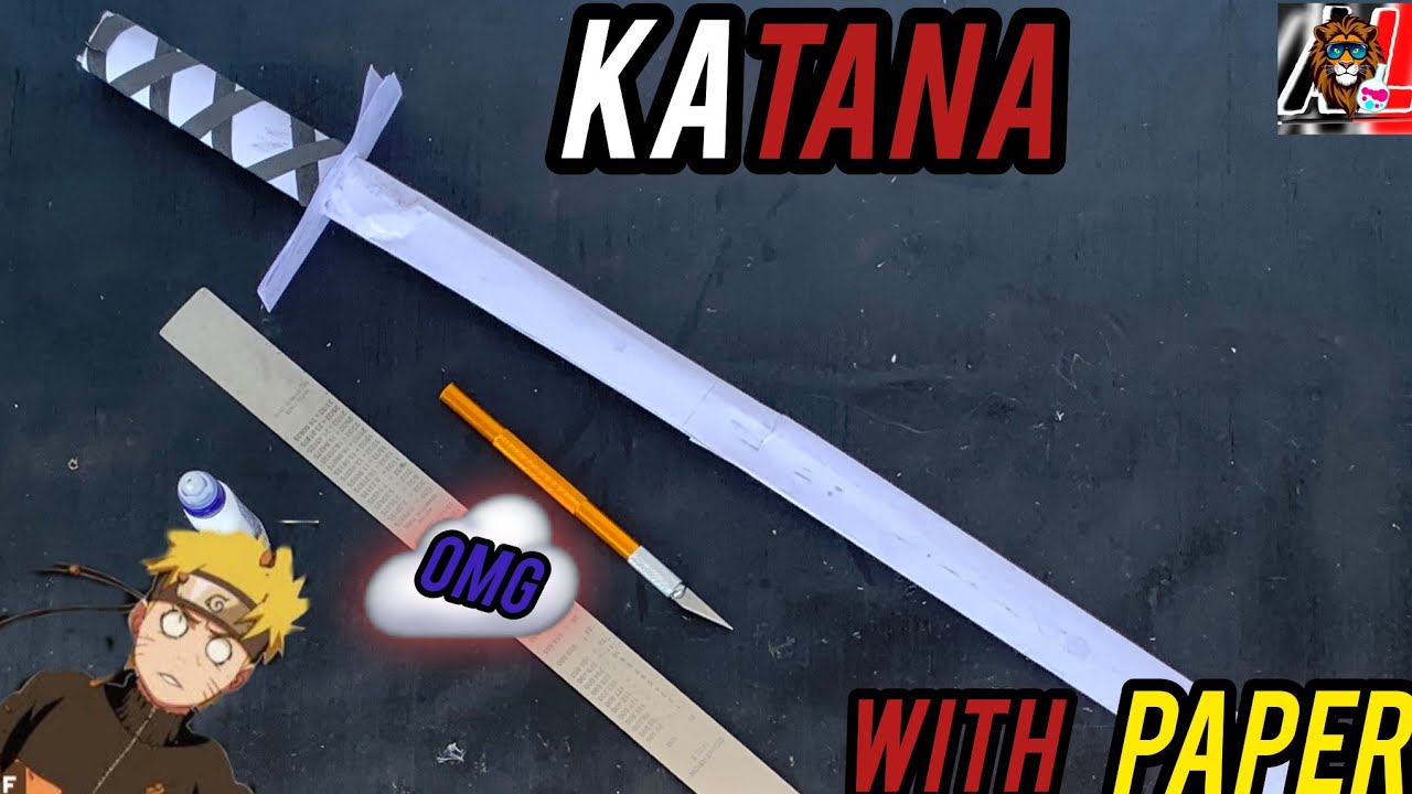 How to make a paper katana easy - YouTube