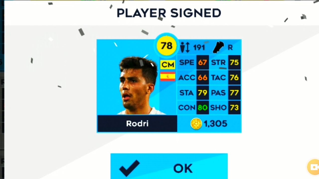 Dream League Soccer 2021 Signed with Rodri - YouTube