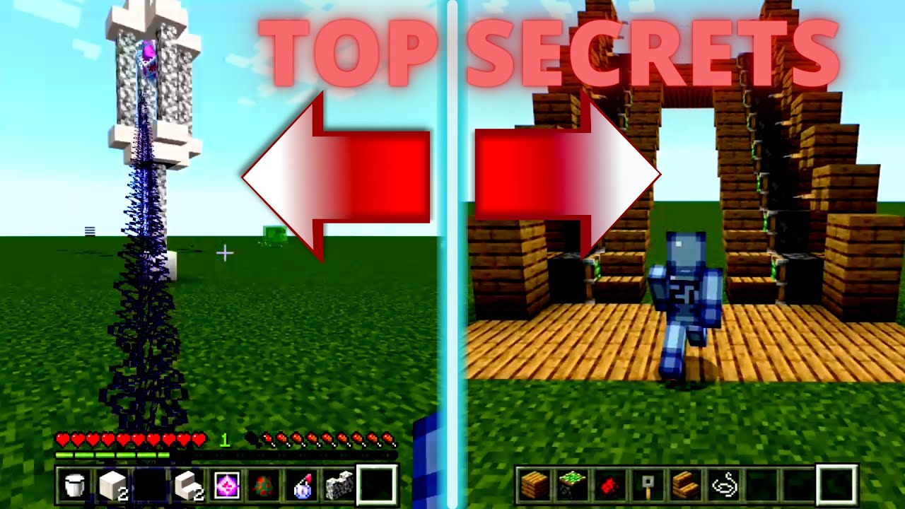 #Minecraft TOP secret builds: laser gun, magic stairs. - YouTube