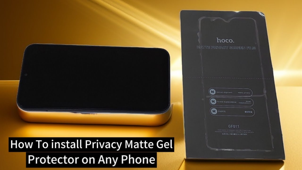 How To install Privacy Matte Gel Protector on Any Phone - YouTube