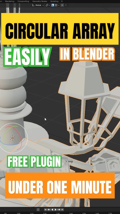 EASY CIRCULAR ARRAY IN #blender (FREE PLUGIN) Under A Minute #tutorial - Bilgehan Bölek - # ...