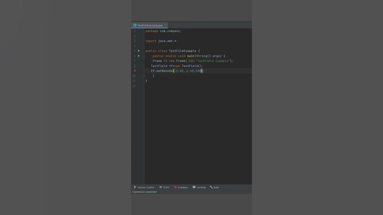TextField in JAVA AWT #SHORTS - YouTube
