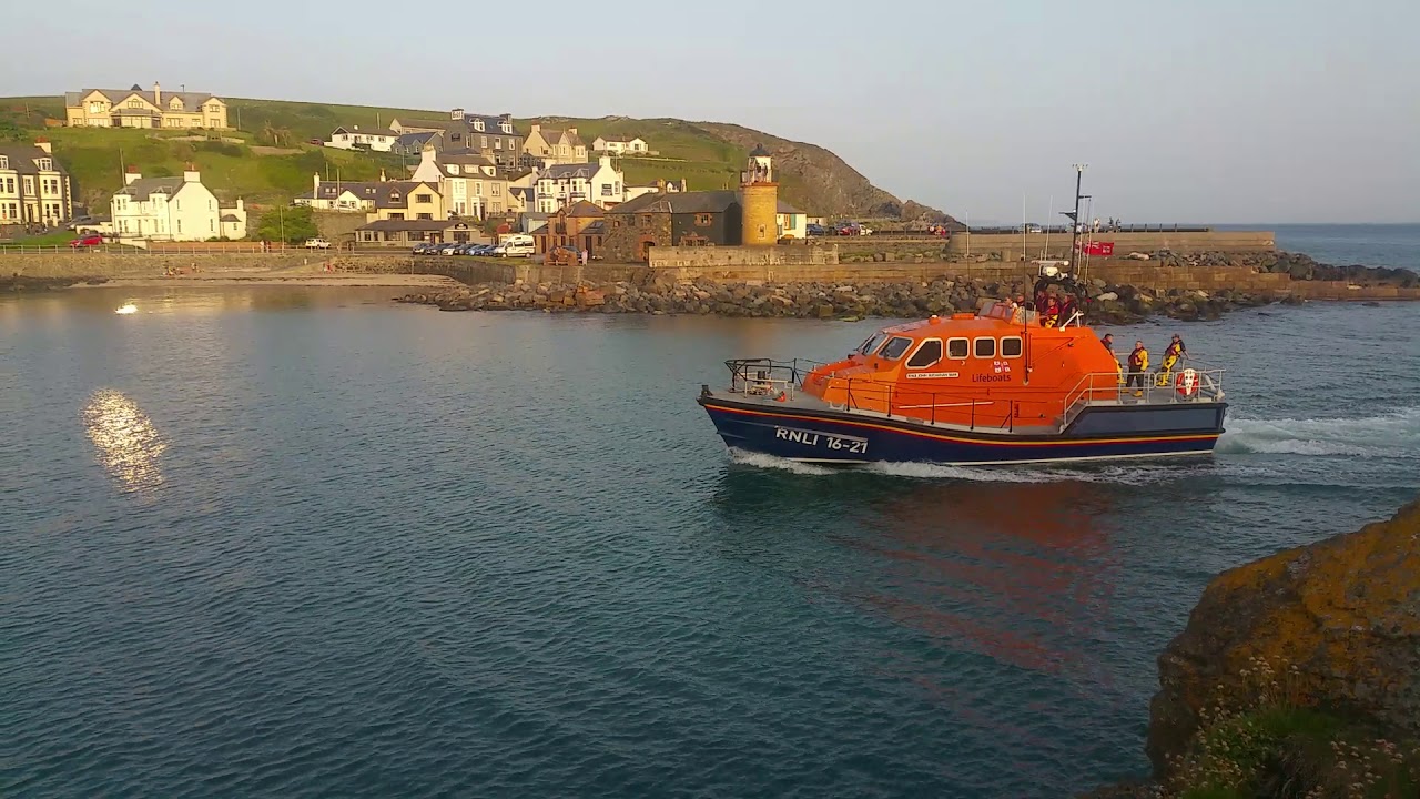 Portpatrick Lifeboat Coming in To Harbour - YouTube