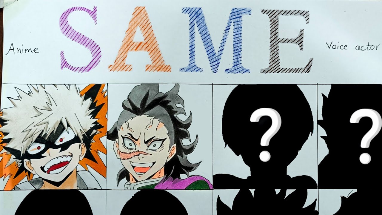 Anime Same Voice Actor Characters Part 2: Drawing Genya from Demon ...