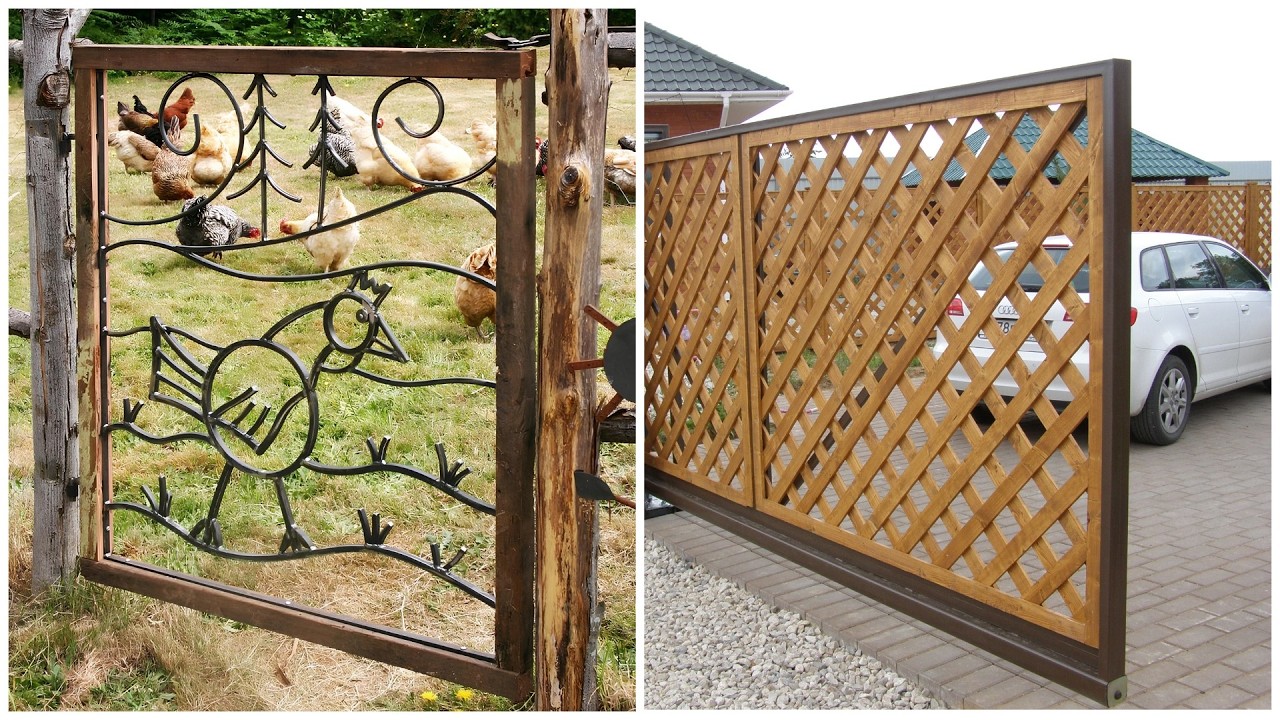 Garden decor with creative gates (40 ideas)! Collection of wooden ...