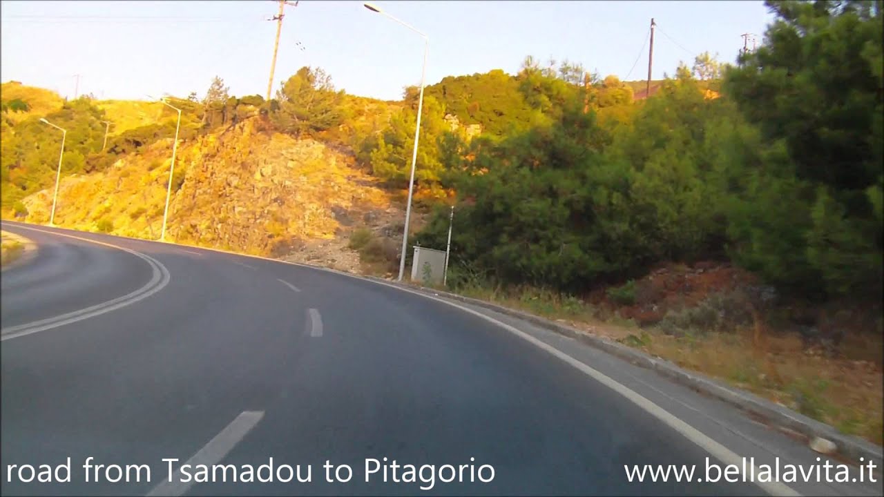Samos 2013 road from Tsamadou to Pitagorio - YouTube