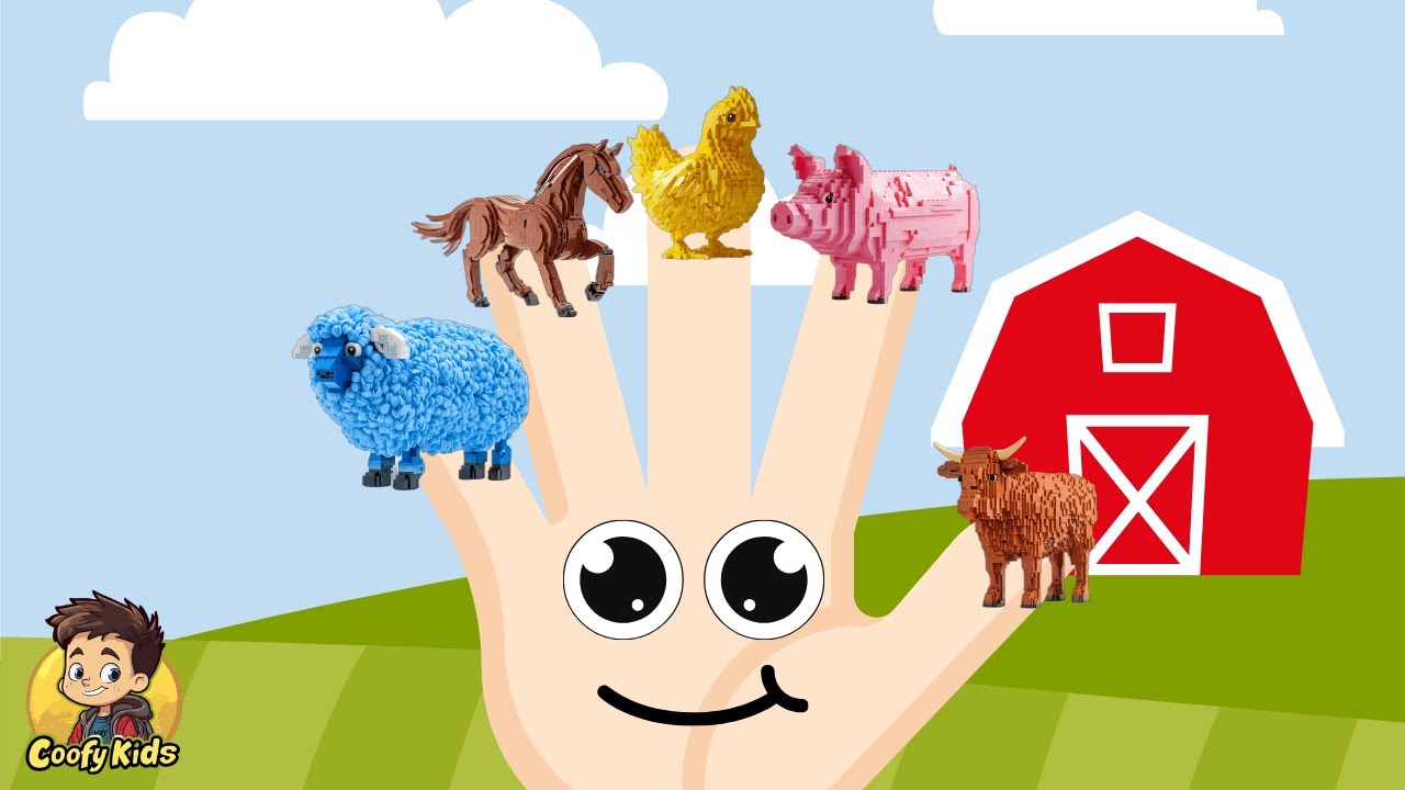🐄🐑🐖 Farm Finger Family Song! | Cute Farm Animal Song for Kids 🎵🎶 - YouTube