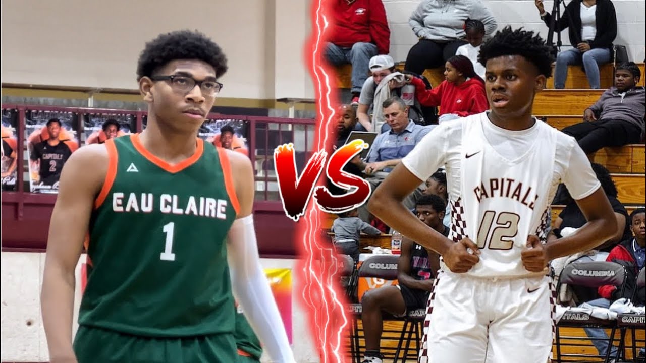 Rival teams Eau Claire vs Columbia high varsity basketball (Gets Heated ...