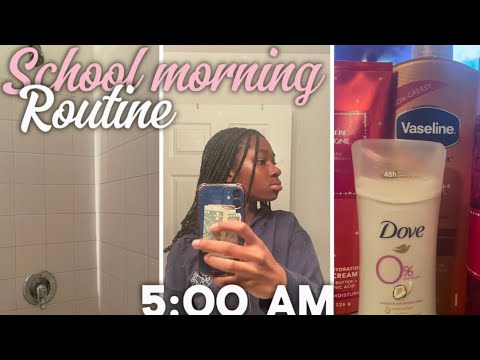 5am School Morning Routine] skincare, hair , hygiene &more - YouTube
