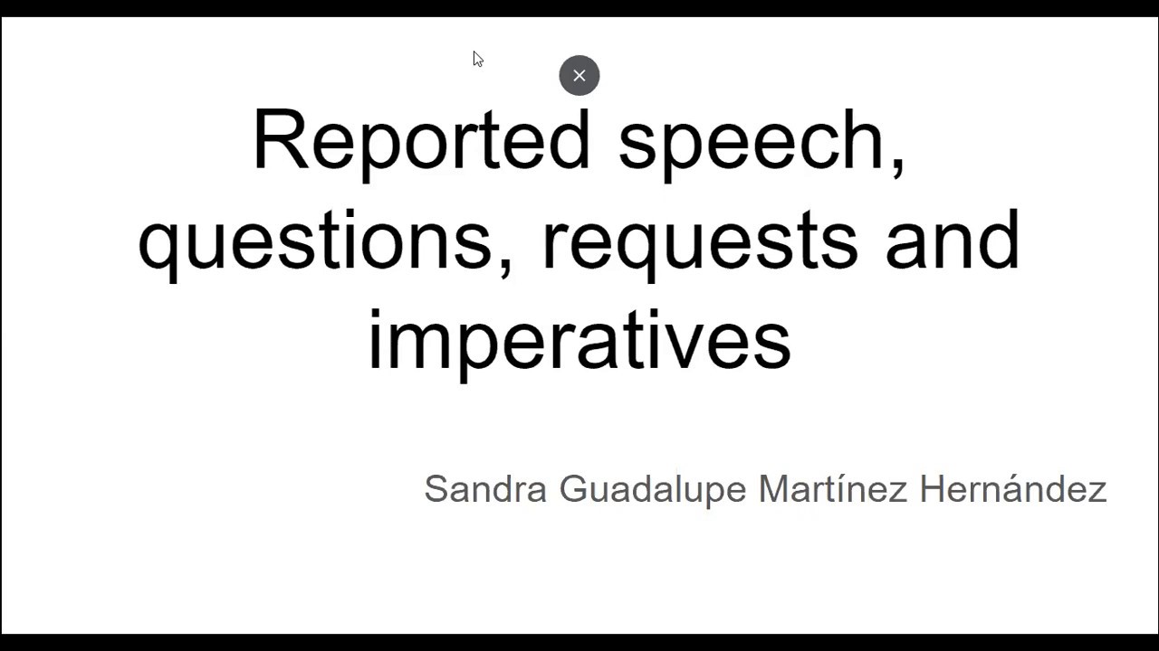 Reported speech, questions, requests and imperatives - YouTube