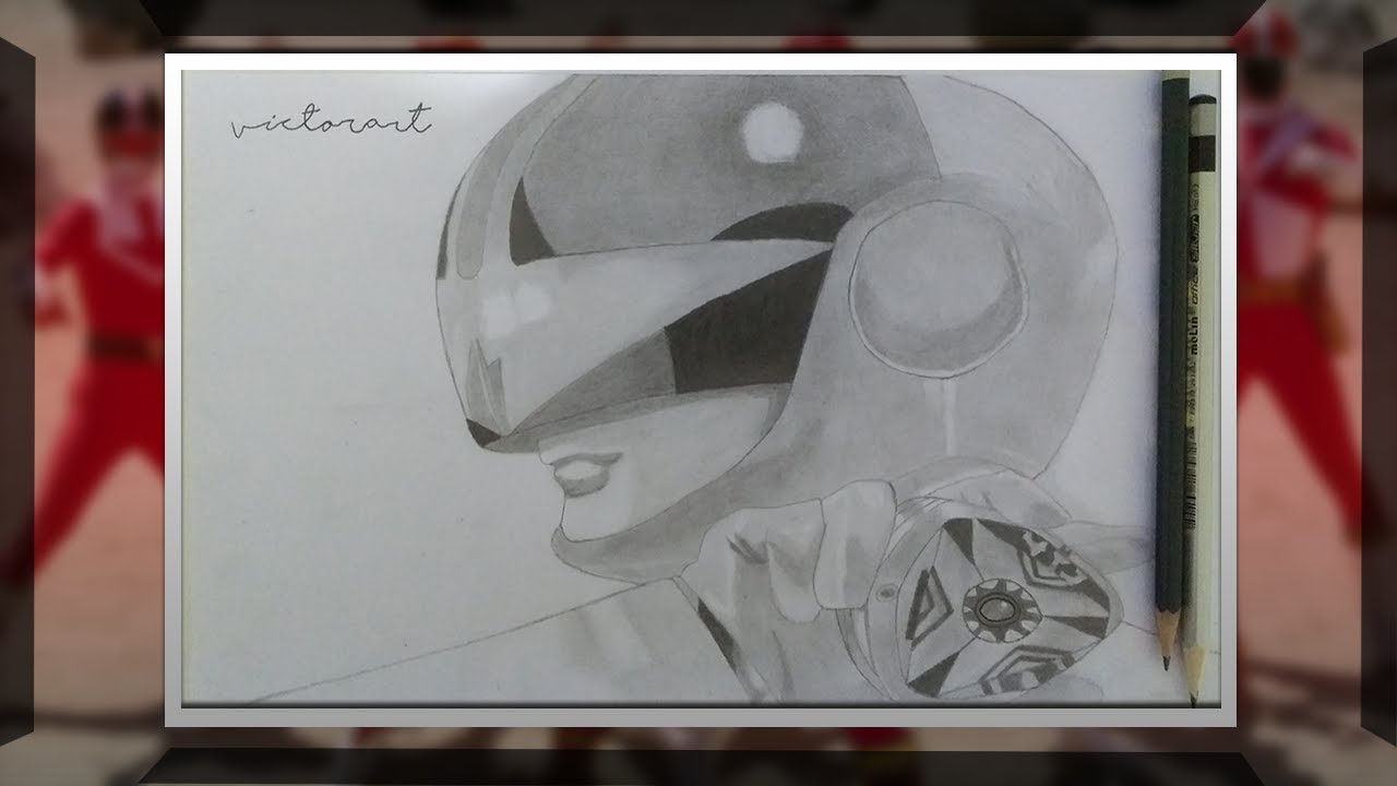 Speed Drawing - Red Ranger (Power Rangers Time Force) - YouTube