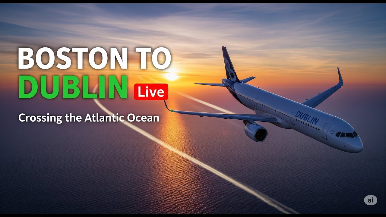 Boston to Dublin - transatlantic flight- x plane 12 - - YouTube
