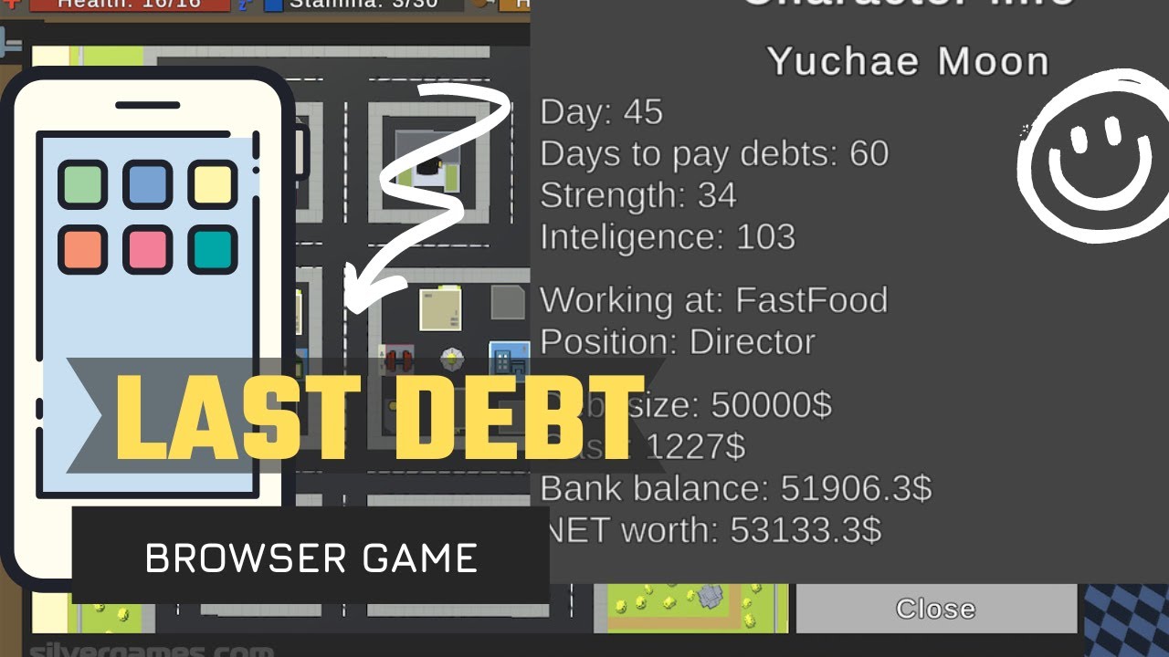 [GAMEPLAY] Last Debt | Earn $50000 for 60 Days | Browser Game - YouTube