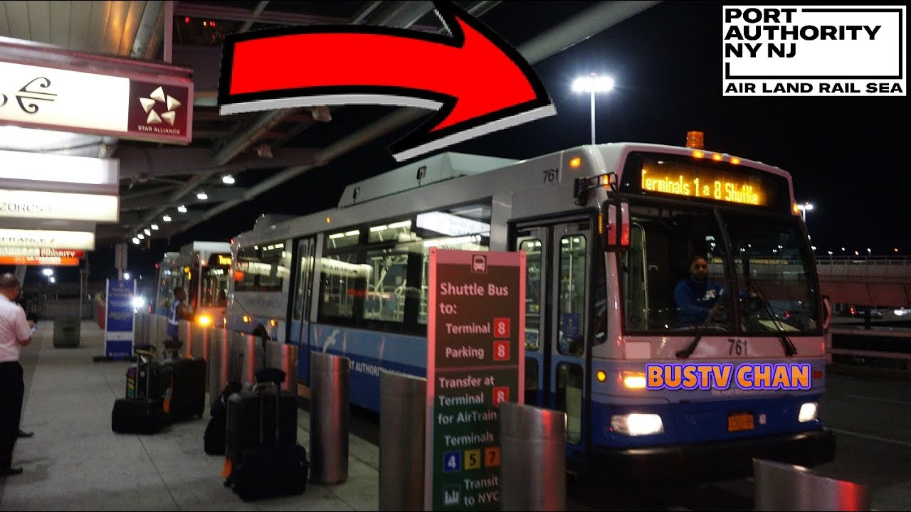 ON BOARD JFK TERMINAL 1 & 8 SHUTTLE BUS 761 ORION VII OPERATED BY ABM ...
