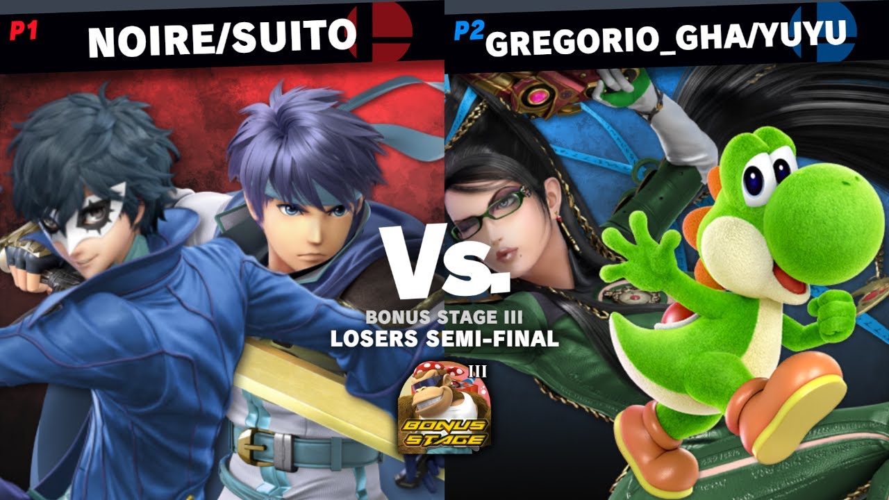 Bonus Stage 3: Losers Semi - Noire/Suito (Joker/Ike) vs Gregorio_GHA/Yuyu (Bayonetta/Yoshi ...