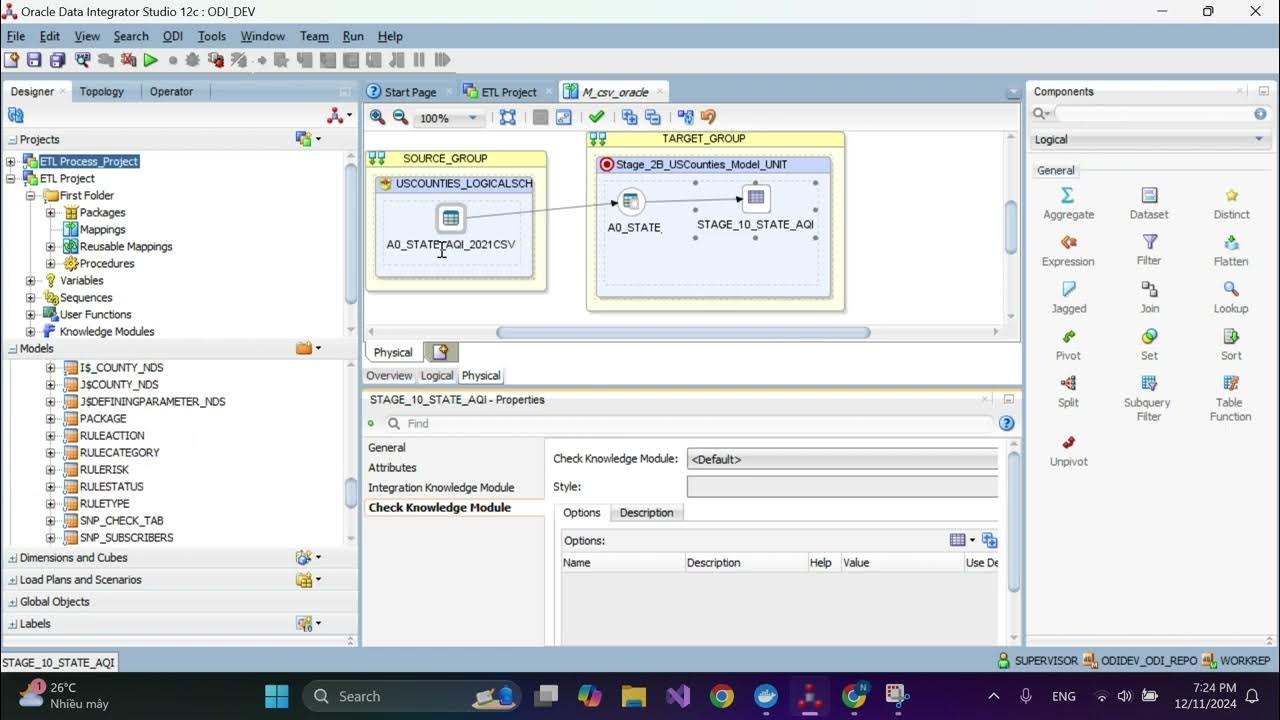 ODI-ETL Part 2: Instructions for creating Mapping (Transfer data datastores) in Oracle Data ...