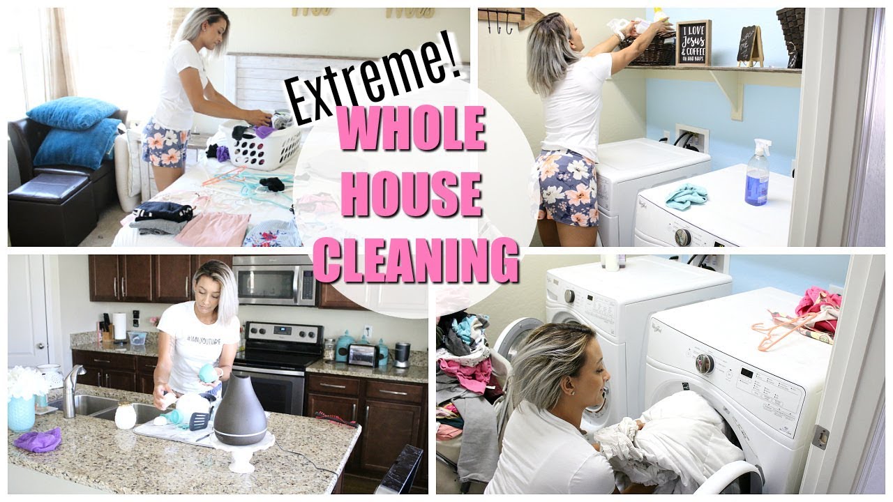 EXTREME WHOLE HOUSE CLEANING | SATURDAY MORNING ROUTINE - YouTube