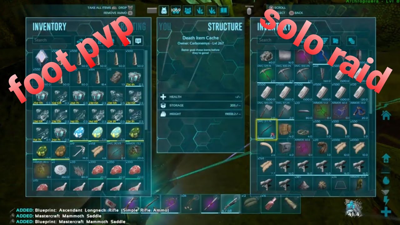 EARLY FOOT PVP + SOLO RAID | Ark: Survival Evolved | unofficial - YouTube