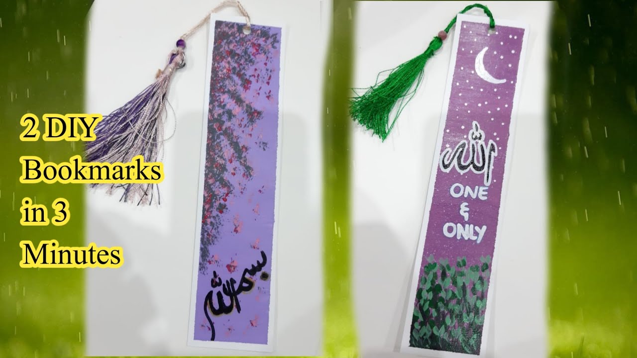 Easy DIY Bookmark ideas | 2 types of Islamic Bookmarks in 3 minutes ...