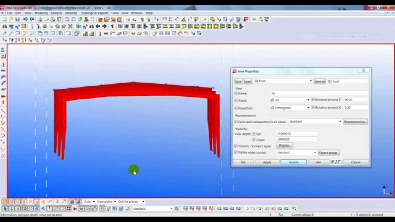 How to make front and side view for you 3D Tekla model - YouTube