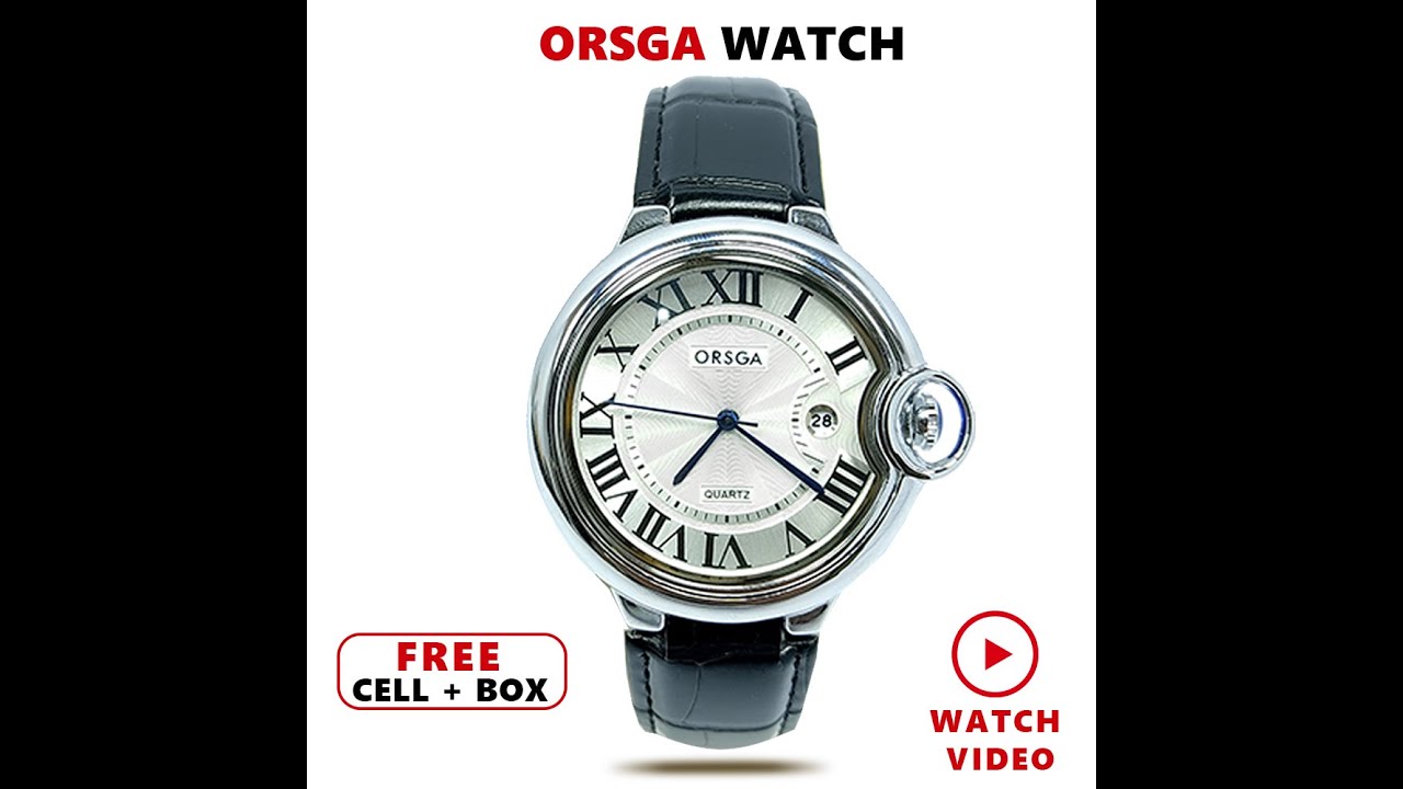 Orsga Leather Straps Watch - YouTube