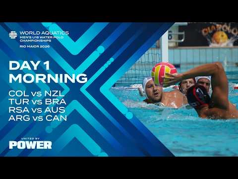 Morning Session | Day 1 | Groups | World Aquatics Men's U18 Water Polo Championships 2026