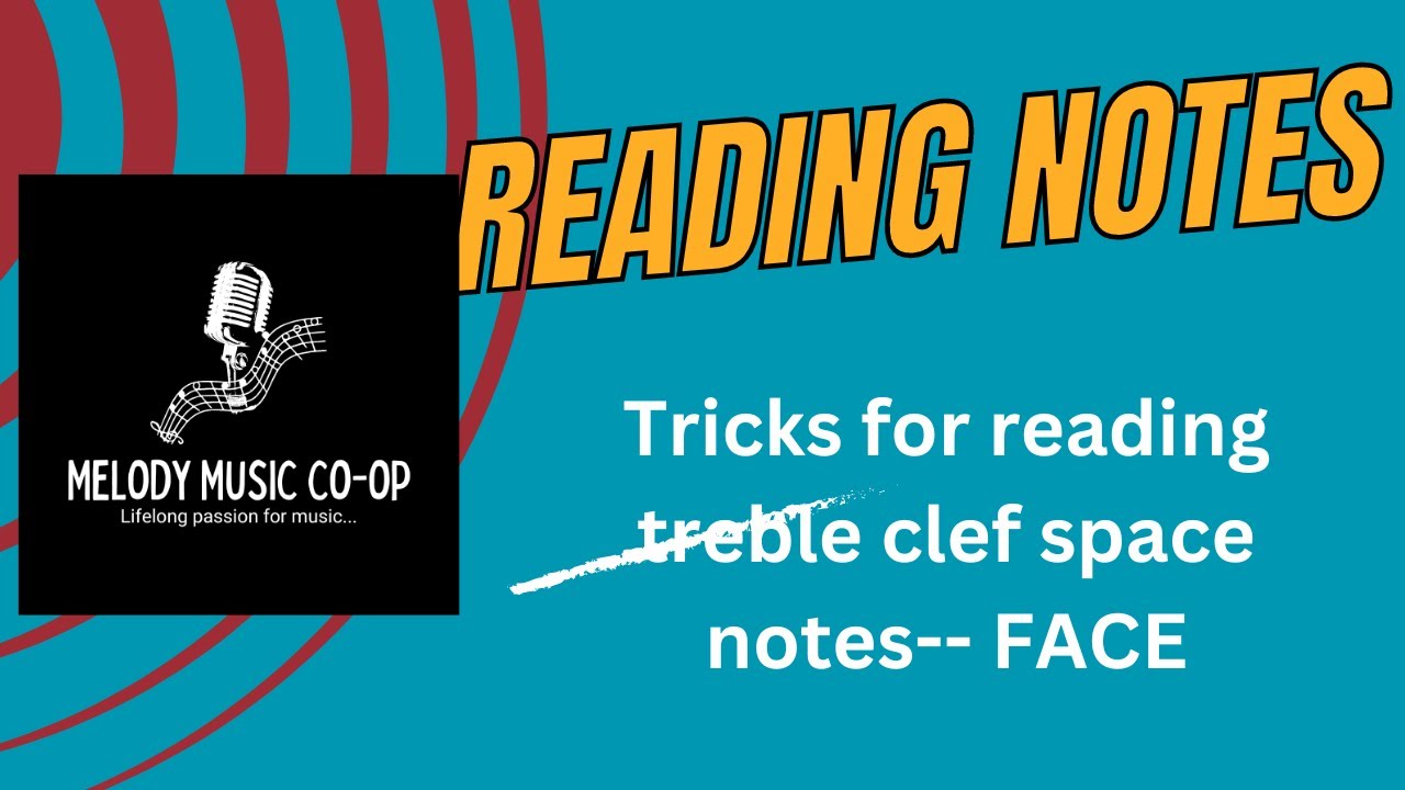 Tricks for reading notes on the staff- FACE- space notes on treble clef ...