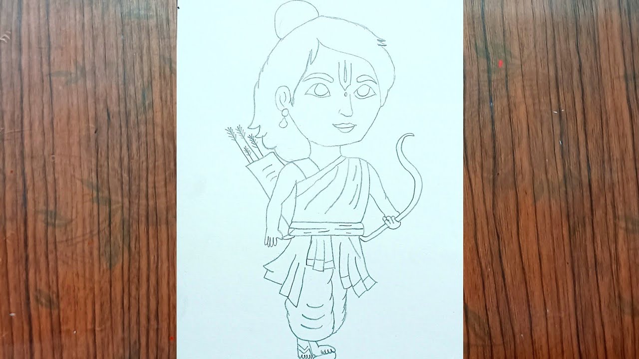 Easy Lord Shree Ram Drawing || Part 1|| Shree Ram Outline Tutorial For ...