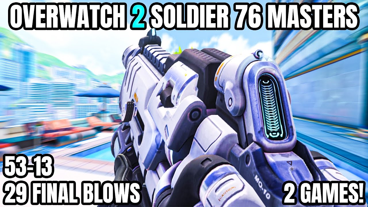 Overwatch 2 MASTERS RANKED SOLDIER 76 4K Gameplay!!! - YouTube
