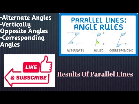 Results Of Parallel Lines || Alternate , Corresponding , Vertically ...