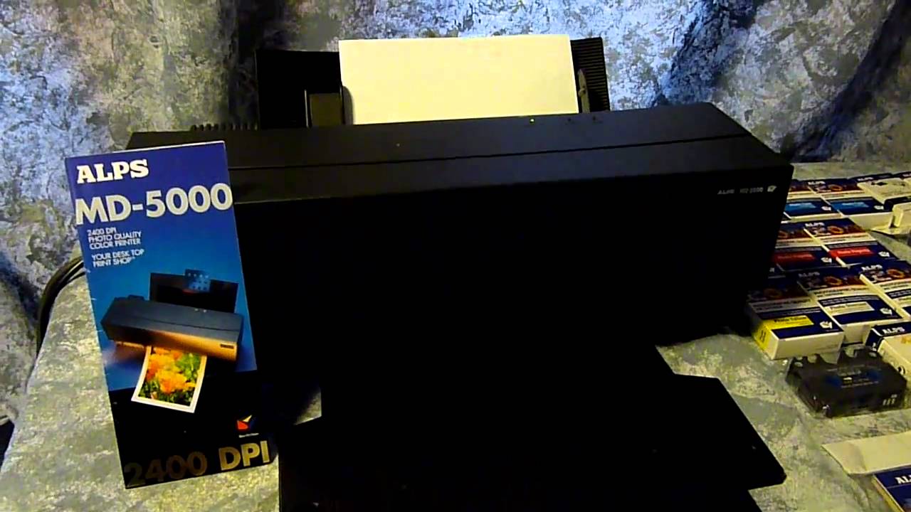 Alps MD 5000 Printer with Dye Sublimation Kit & Accessories - YouTube