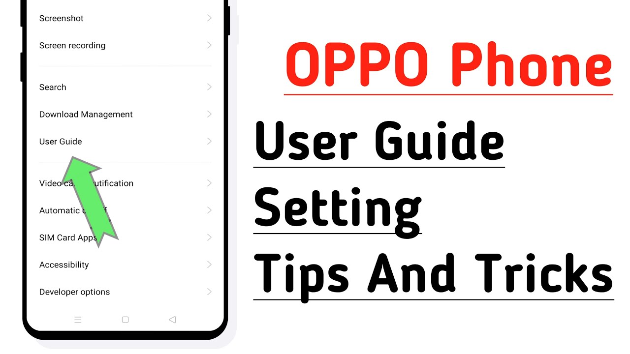 OPPO Phone User Guide Setting Tips And Tricks - YouTube