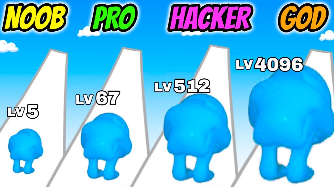 Rolling Man 3D - NOOB vs PRO vs HACKER vs GOD - YouTube