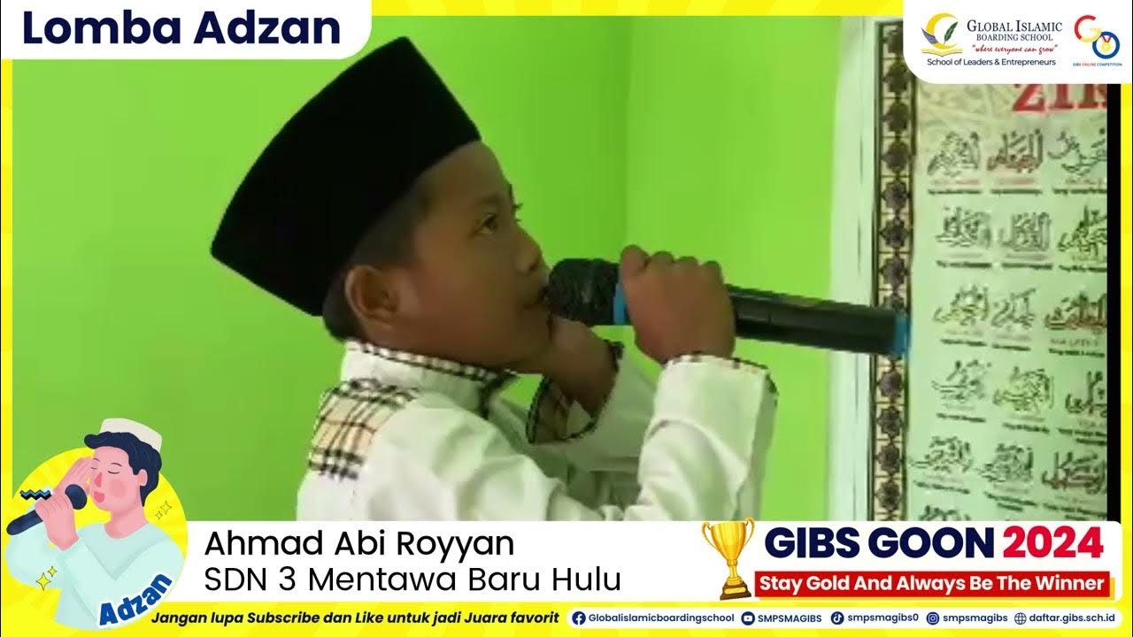 (Adzan SD) 15. Ahmad Abi Royyan - SDN 3 Mentawa Baru Hulu - YouTube